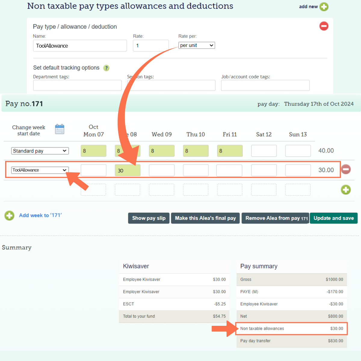 Creating a Non-taxable Tool Allowance Custom Pay Type